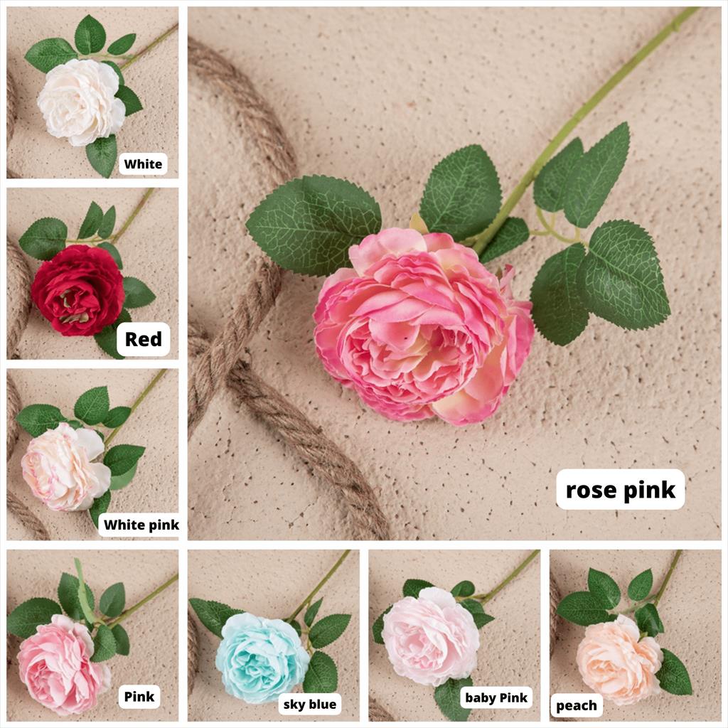 Jual [1 PCS] Single headed Western Rose Artificial Flower / 1 Tangkai ...