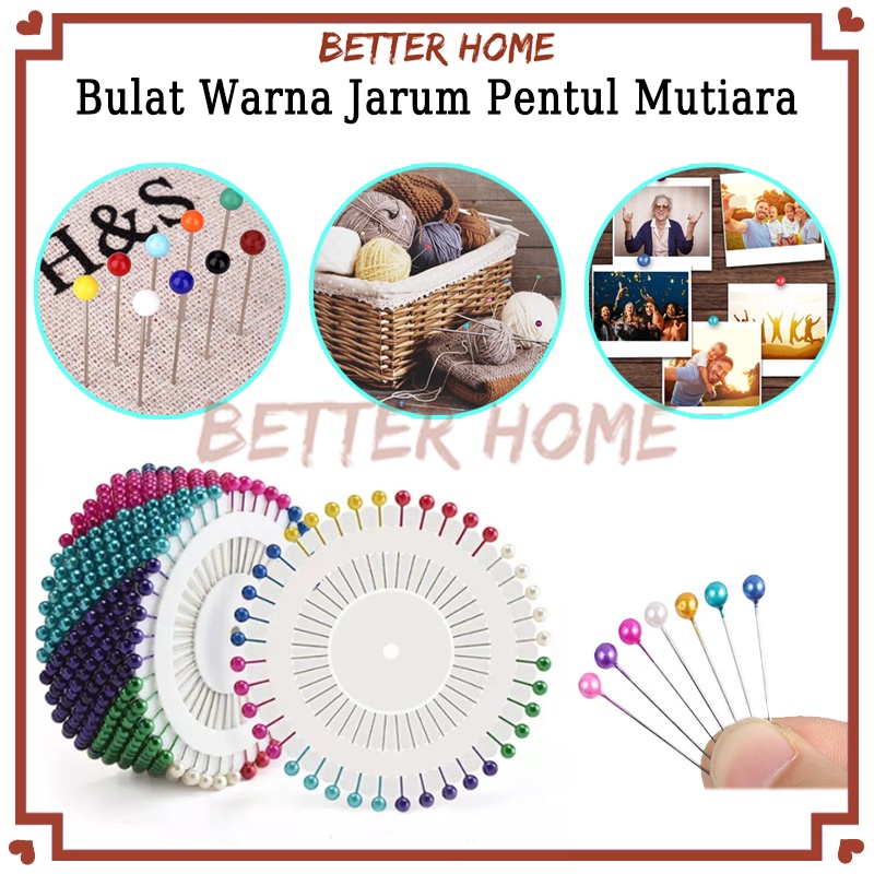 Jual Jarum Pentul Stainless Bulat/Jarum Pentul Besar Warna Warni/Jarum ...