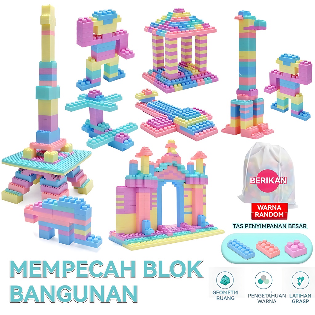 Jual 576pcs Mainan Blocks Bricks Mainan Edukasi Susun Balok Building ...