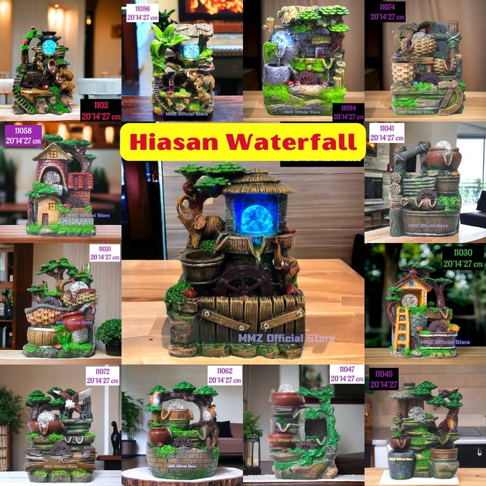 Jual Hiasan Waterfall Air Mancur Mini Polyresin Dekorasi Air Mengalir ...