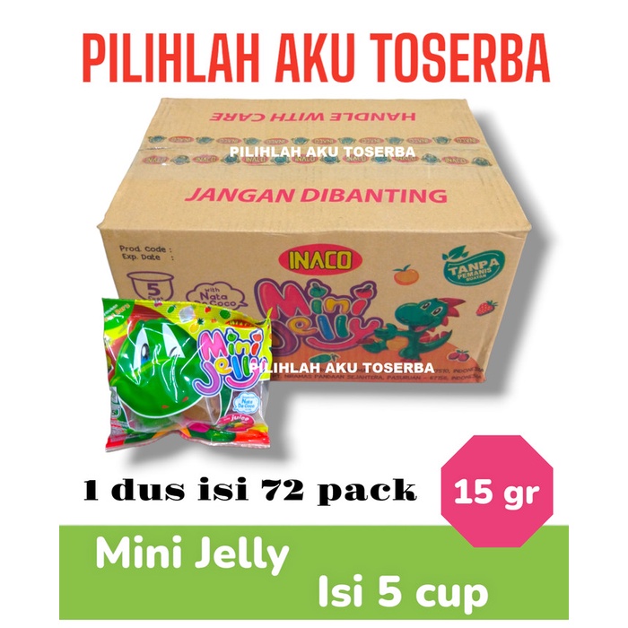 Jual INACO Mini Jelly isi 5 cups - ( HARGA 1 DUS ISI 72 BUNGKUS ...