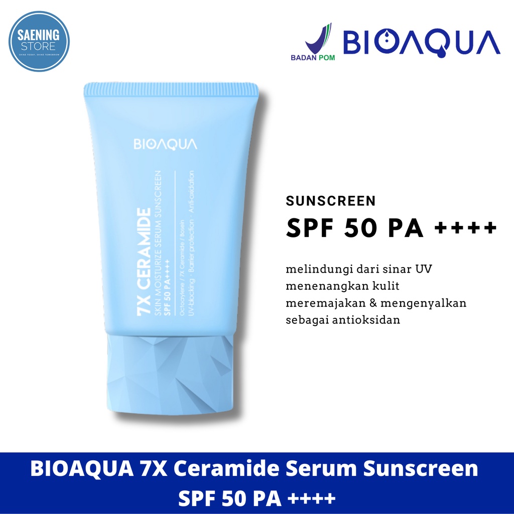 Jual BIOAQUA 7X Ceramide Serum Sunscreen SPF 50 PA ++++ Sunscreen Gel ...