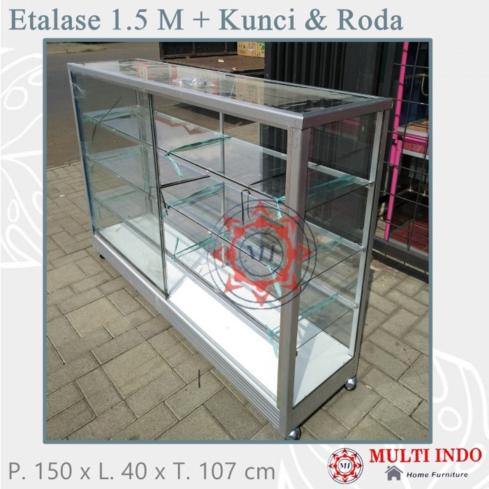 Jual Etalase Kaca - Etalase Toko - Etalase Jualan 150 Cm / 1.5 Meter ...