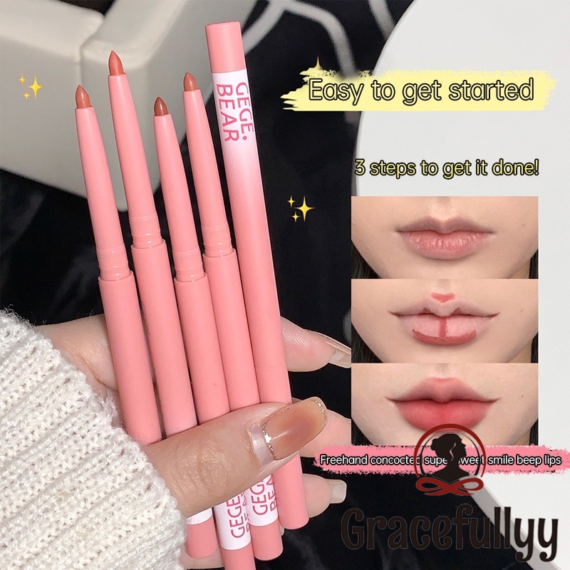 Jual [COD]GEGE BEAR Pensil Lip Liner Matte Tahan Air Tahan Lama Pensil ...