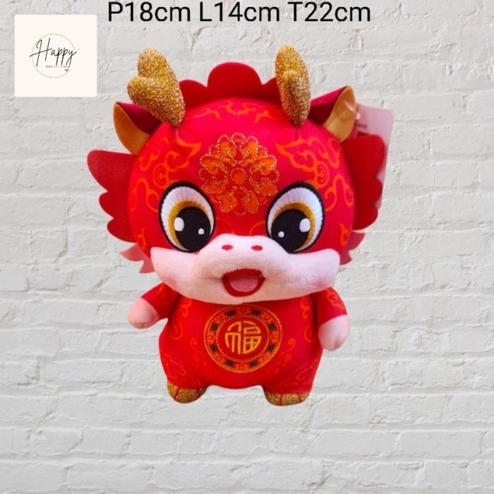 Jual boneka shio naga imlek warna merah bahan premium high Quality ...