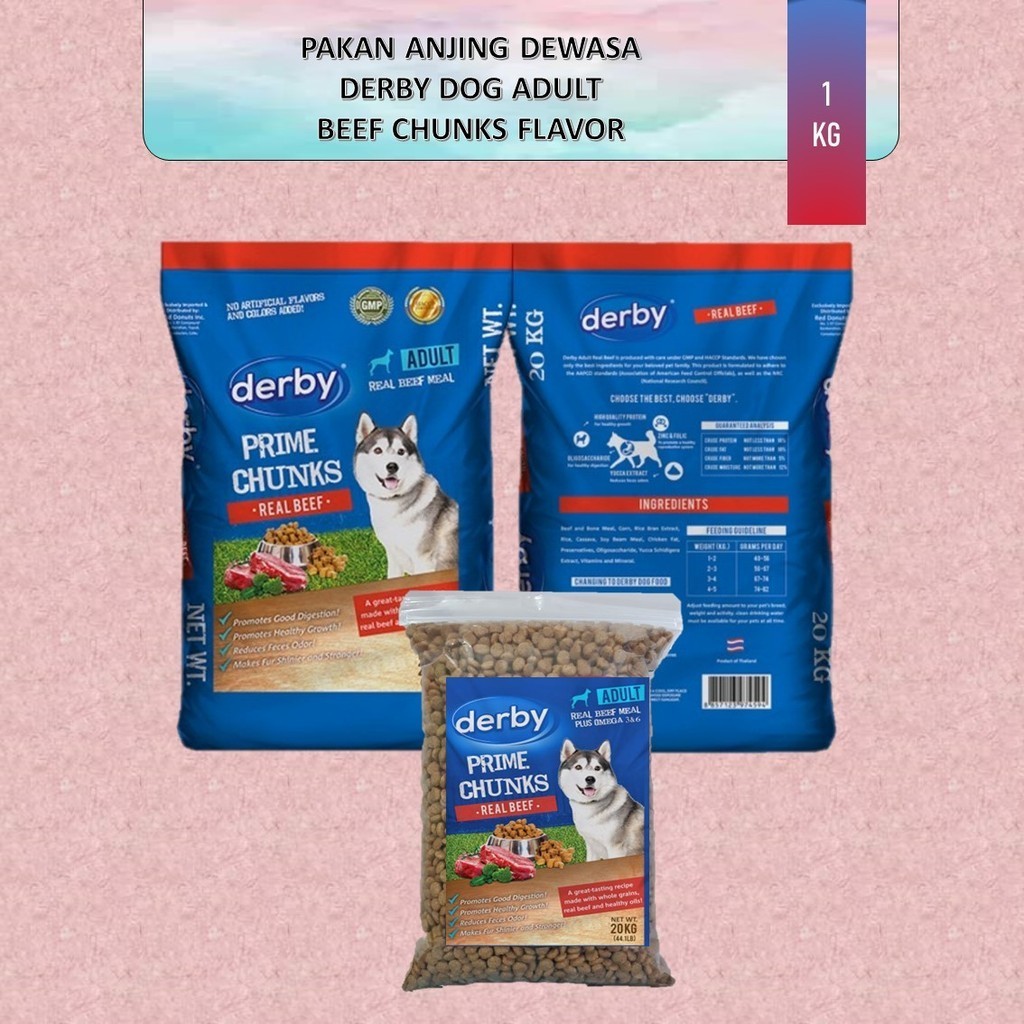 Jual Derby dog derby High Protein Makanan Anjing Kering Ras Sedang dan ...