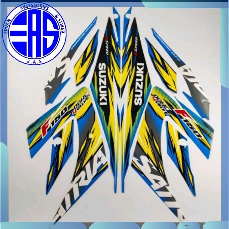 Jual Stiker striping stiker motor suzuki satria fu f 150 2013 biru face ...