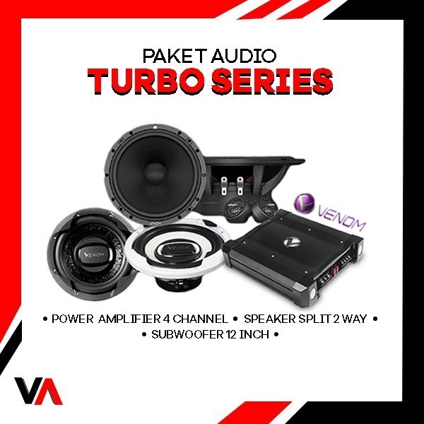Jual Paket VENOM TURBO Full Set Audio Harian Subwoofer 12 Inch Power 4 ...