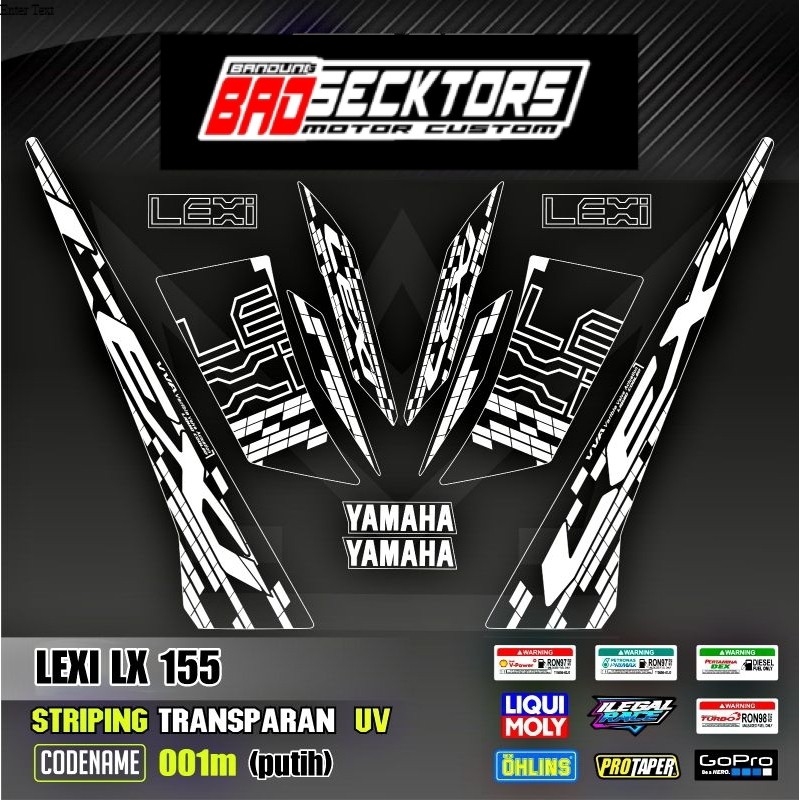 Jual Decal Sticker Striping Variasi Transparan Uv LEXI LX 155 All New ...