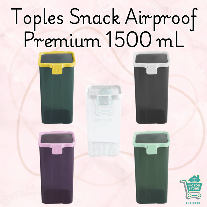Jual TOPTON Toples Snack Airproof Premium American Colour 1500ml Wadah ...