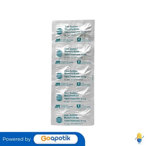 Jual Zinc Sulfate Monohydrate Lucas 20 Mg Strip 10 Tablet | Shopee ...