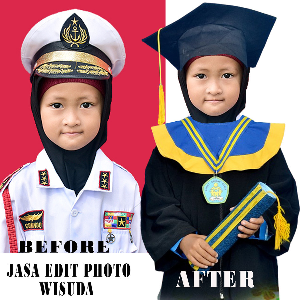 Jual edit photo wisuda anak paud/tk/sd/smp/sma custom | Shopee Indonesia