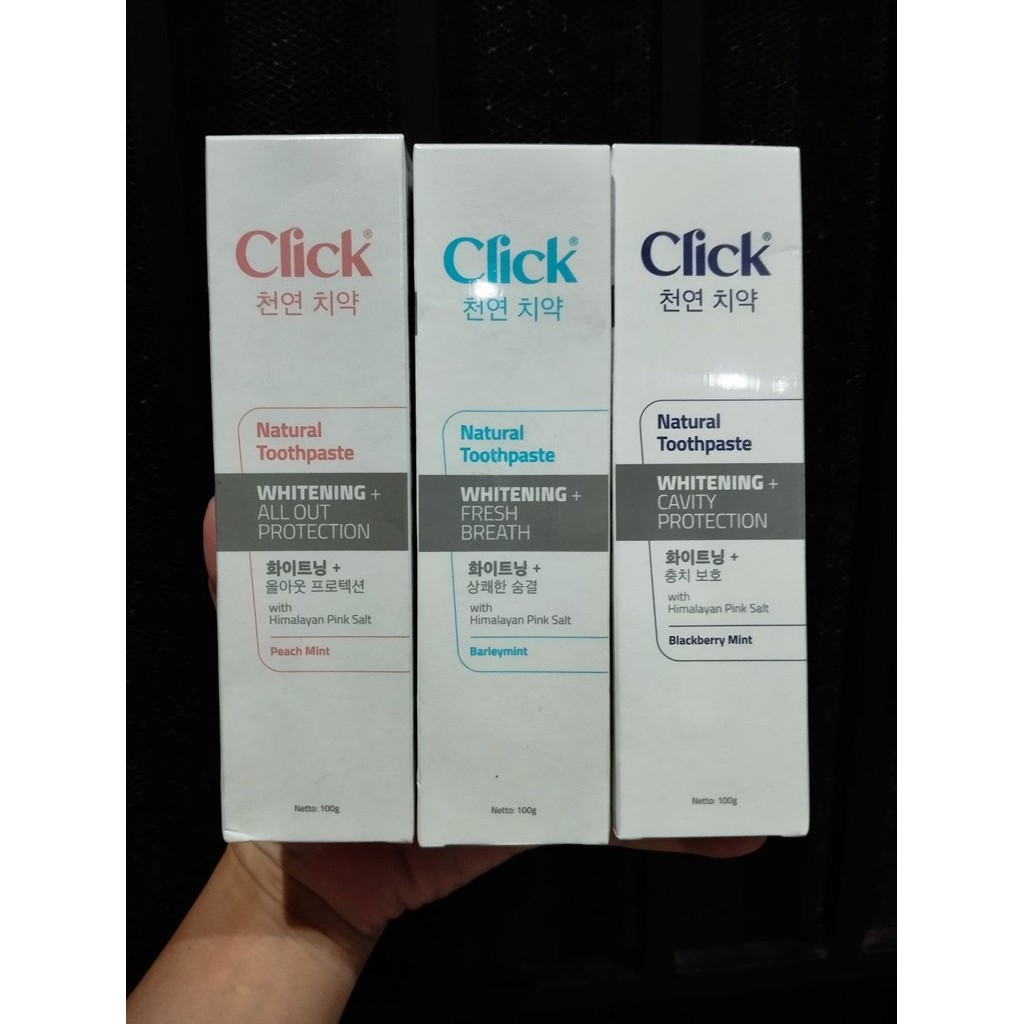 Jual Click Natural Toothpaste Whitening Pasta Gigi 100 g | Shopee Indonesia