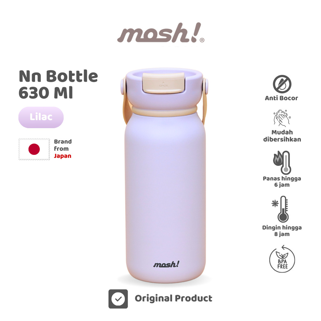 Jual Mosh NN Bottle - Botol Minum Stainless Steel 630ml - Lilac | Shopee Indonesia