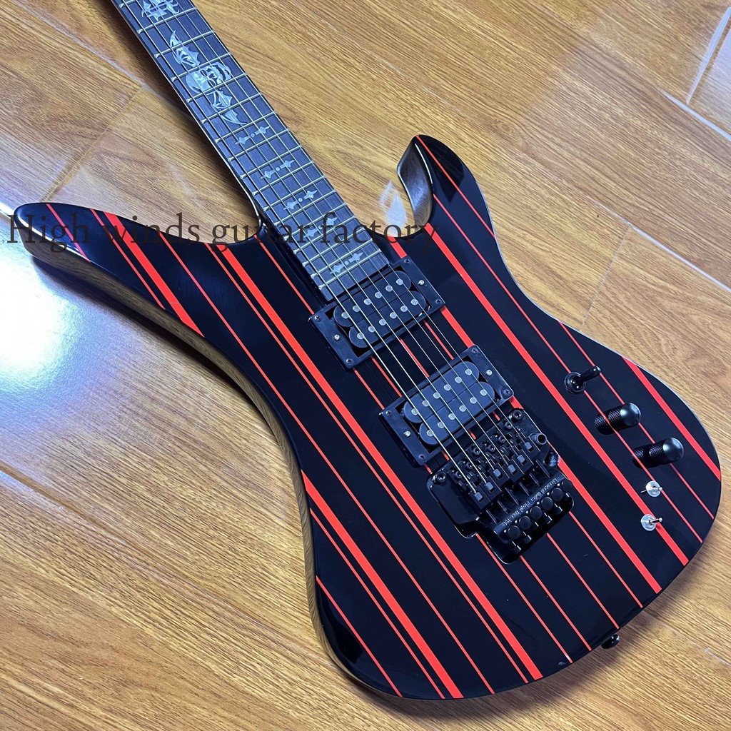 Jual Synyster Gates electric guitar FR bridge black and white striped ...