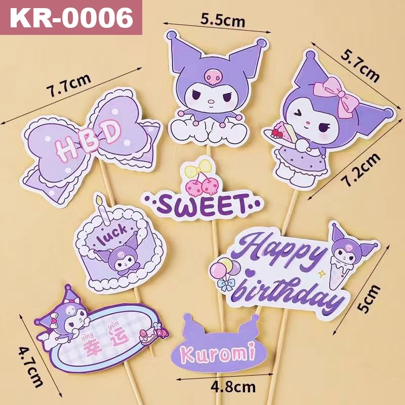 Jual Cake Topper Set Kuromi Sanrio Lotso Birthday Cake Hiasan Kue Ulang ...