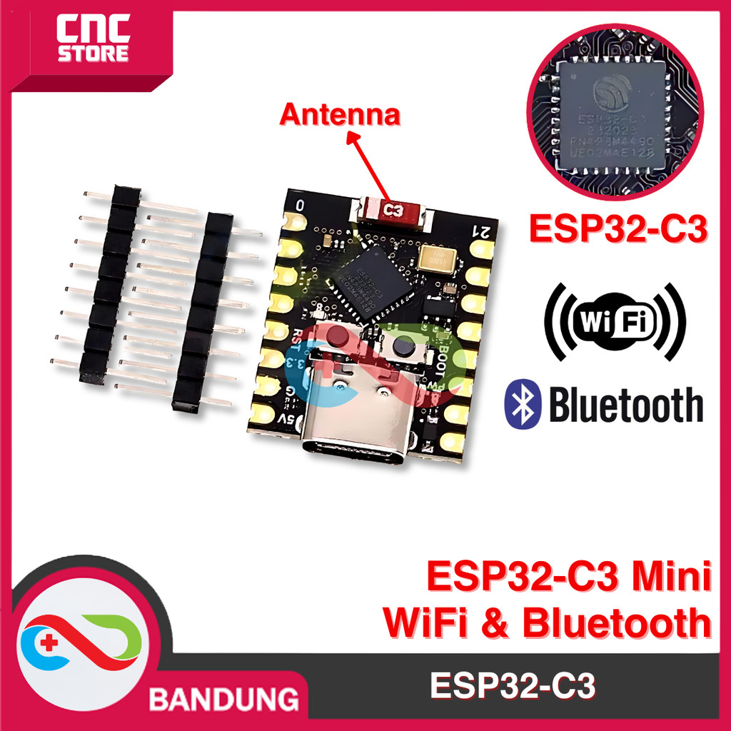 Jual ESP32-C3 SUPER MINI WIFI WIRELESS BLUETOOTH BLE 5.0 ESP32 C3 | Shopee Indonesia
