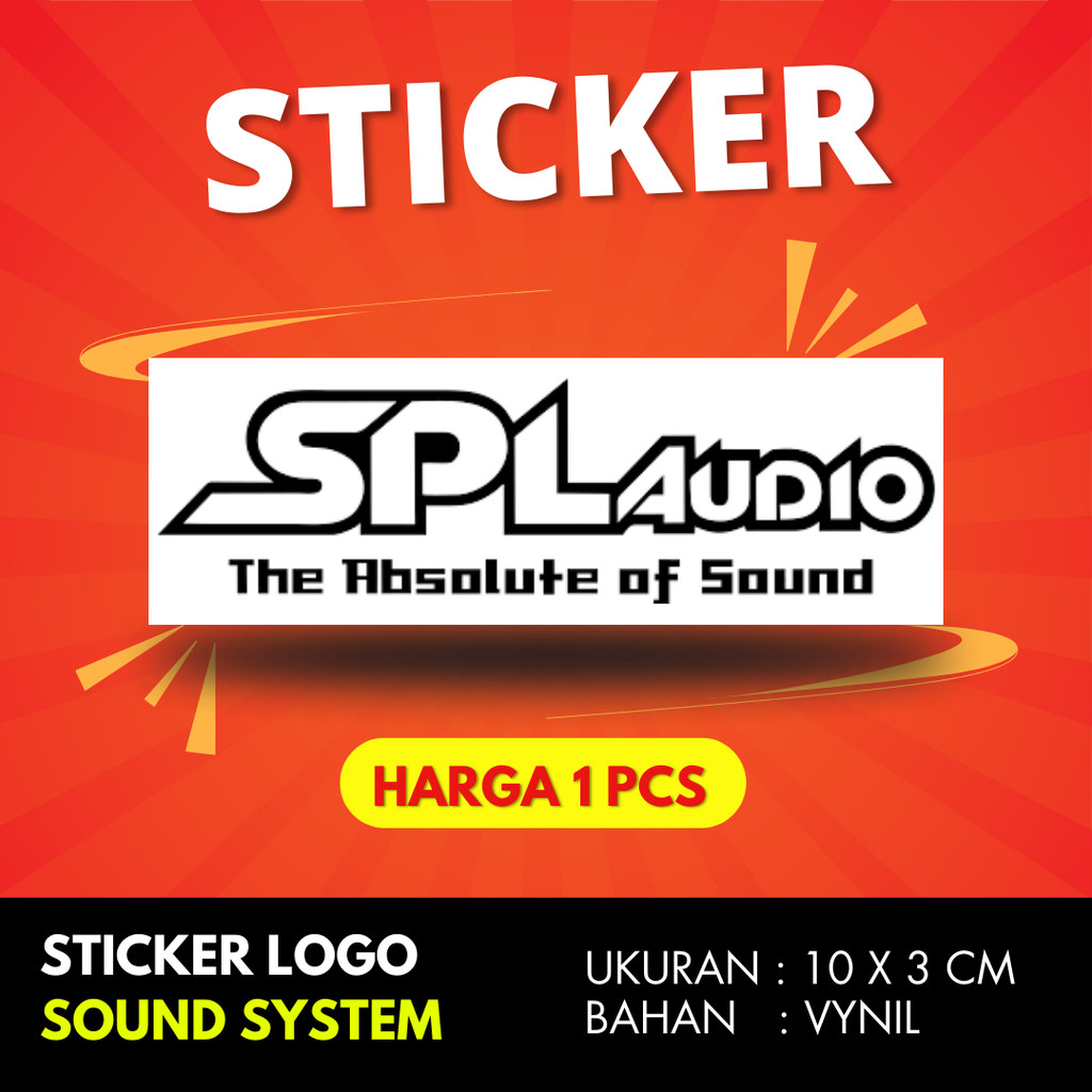 Jual Sticker sound system SPL AUDIO BAHAN VYNIL ANTI AIR PREMIUM ...