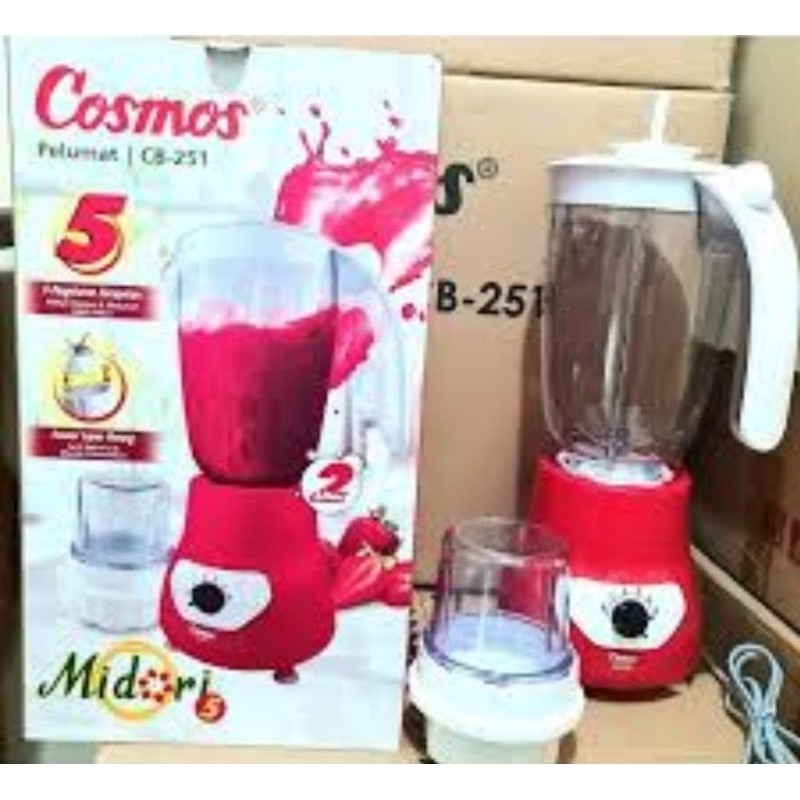 Jual COSMOS CB-251 Blender 2L 2in1 + Dry Mill 5Speed CB 251 380watt ...