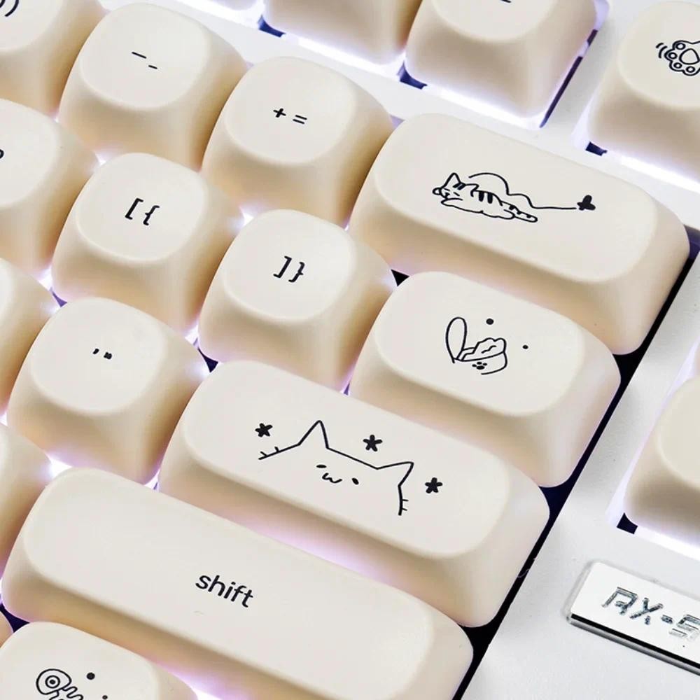 Jual Happy Kitty Cat Keycap Set PBT Thermal Sublimation 124 Keys MOA ...