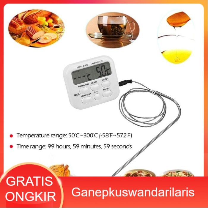 Jual Termometer Masak Daging BBQ Oven Kopi Minyak Cooking Thermometer ...