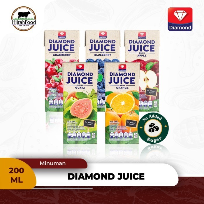 Jual Diamond Juice Drink 200ml UHT Jus Buah Premium Tanpa Gula | Shopee ...