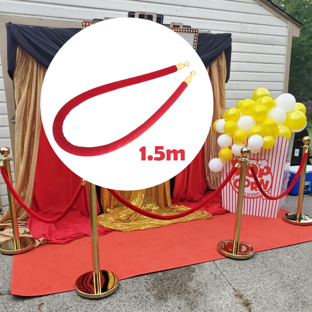 Jual Red Velvet Queue Line 1.5m Tali Pembatas Tiang Antrian Dengan Kait ...