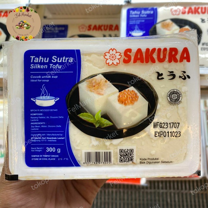 Jual Sakura Tahu Sutra Slike Tofu 300 grm | Shopee Indonesia