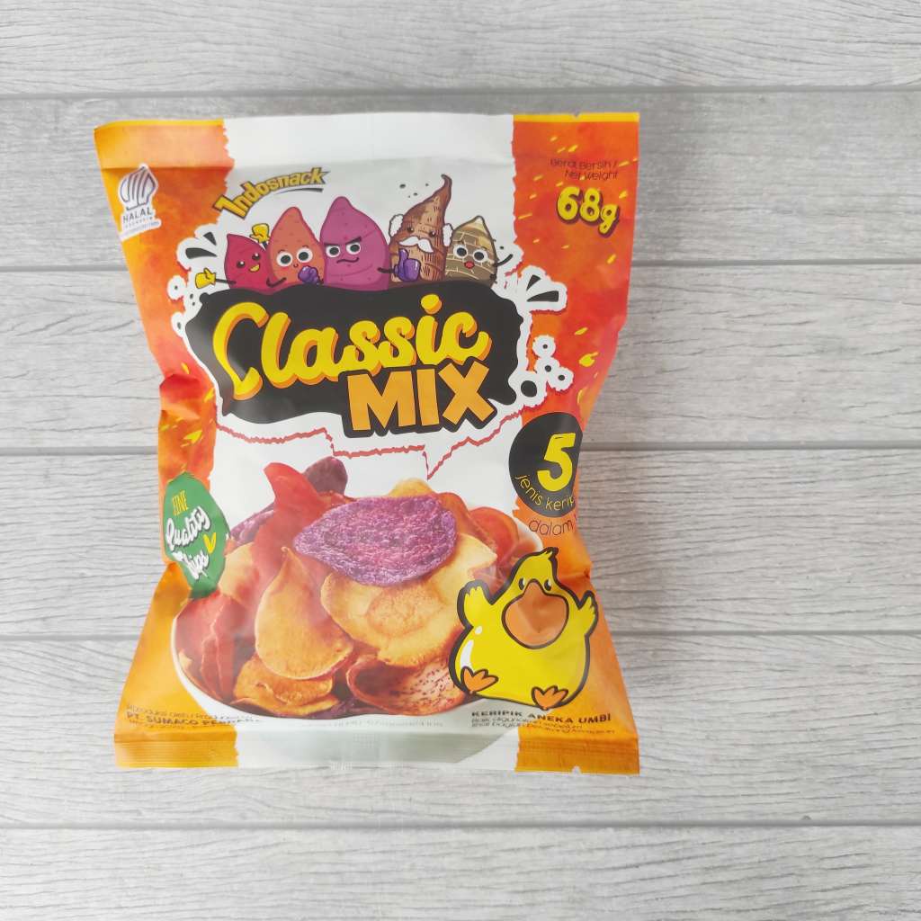 Jual Indosnack Classic Mix 68g Keripik Aneka Ubi Vegetarian | Shopee ...