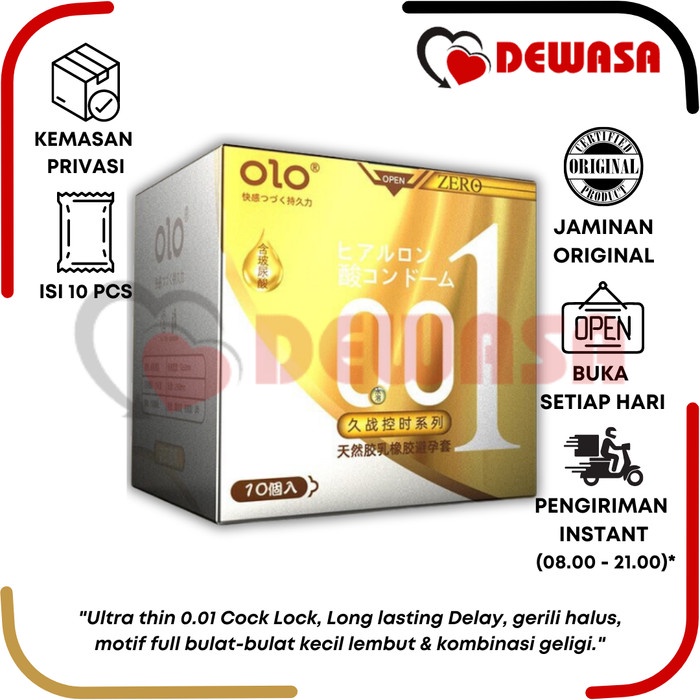 Jual OLO Kondom 001 Classic Gold - 10 Pcs (Condom 0.01 Ultra Thin) | Shopee Indonesia