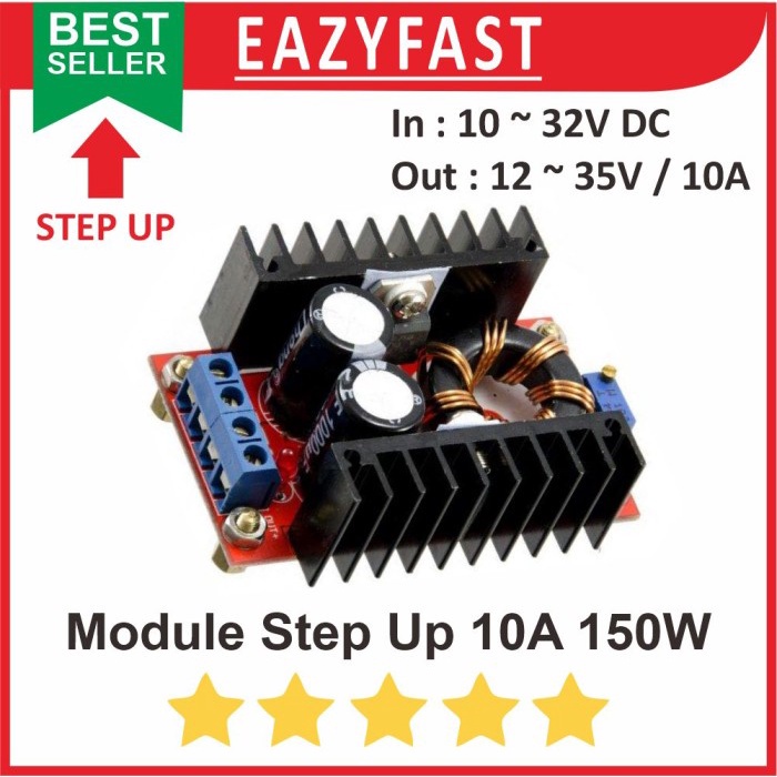 Jual Step Up 10A 150W Module Modul DC Adjustable Power Boost Regulator ...