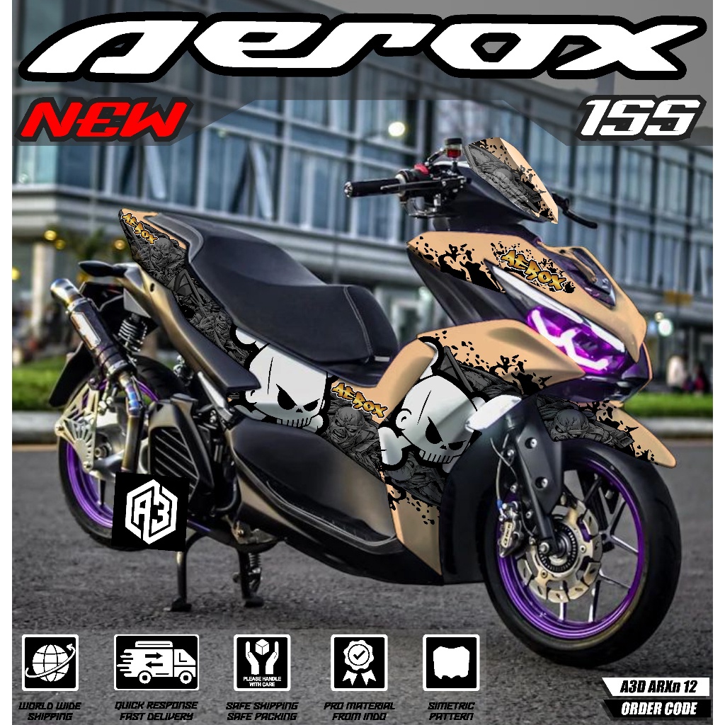 Jual (C0D) Sticker Decal Aerox 155 New Full Body Custom Dekal Stiker ...