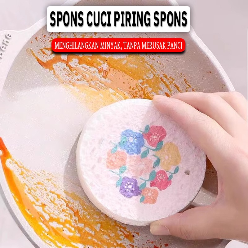 Jual [Instant/Same Day](COD)Spons Busa Magic Cuci Piring Motif ...