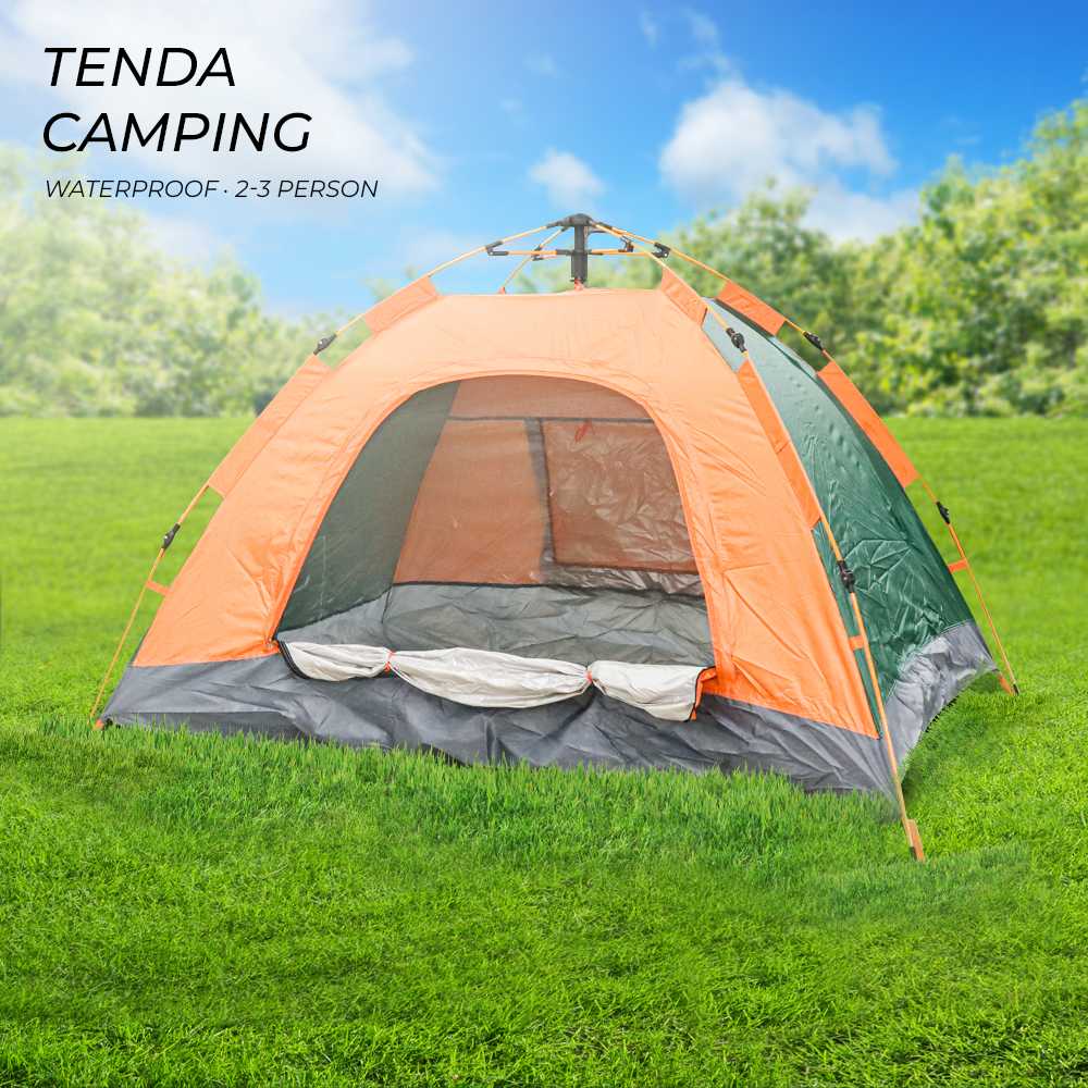 Jual Tenda Camping Buka Lipat Otomatis Quick Open Waterproof Kap 2 3 ...