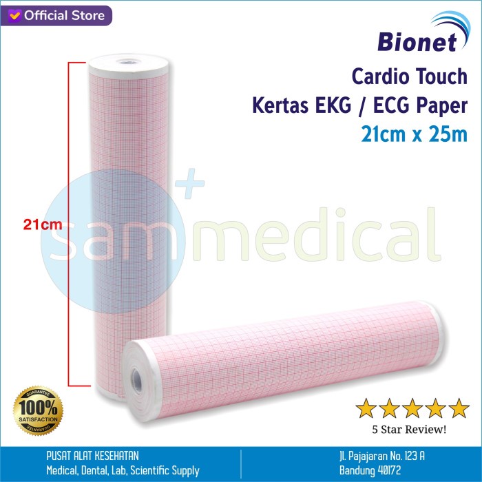 Jual Bionet CardioTouch Kertas EKG - ECG Paper 21cm x 25m Roll | Shopee ...