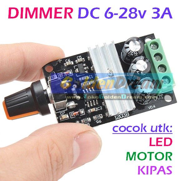 Jual Dimmer DC 6-28v 3A LED Motor Speed Controller PWM Variable Regulator | Shopee Indonesia
