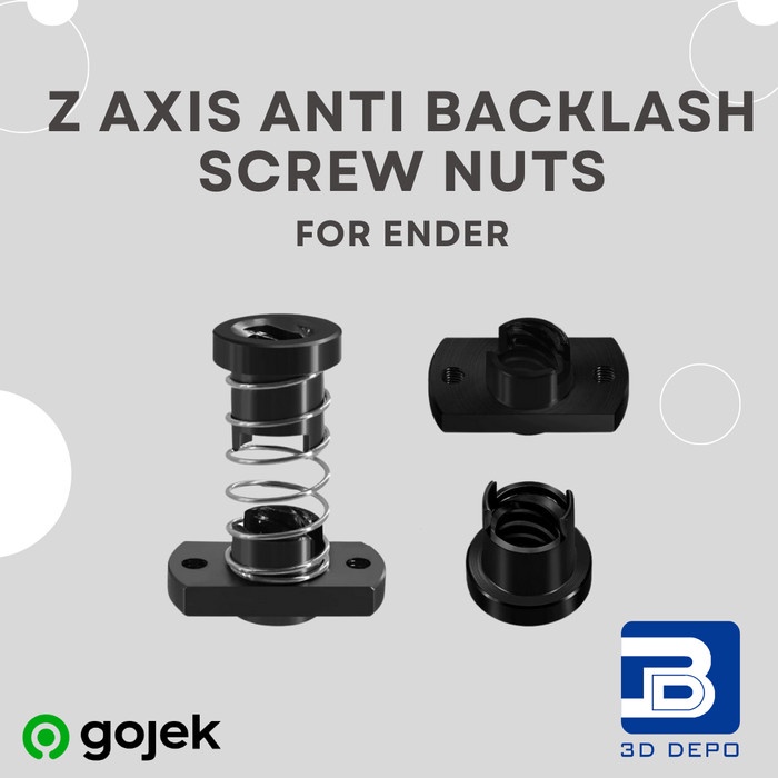 Jual Z Axis Anti Backlash Screw Nuts T8 POM Nut Lead Pitch 2mm For Ender | Shopee Indonesia