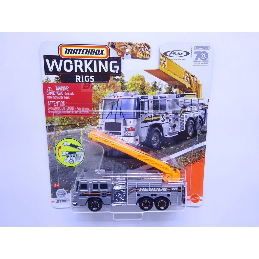 Jual Matchbox Working Rigs Pierce Quantum Aerial Ladder Truck | Shopee ...