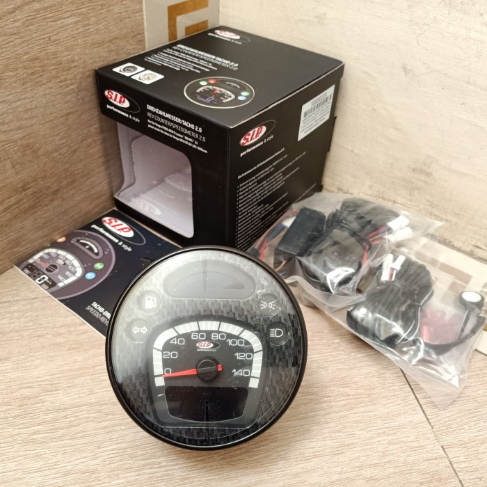 Jual speedo speedometer digital sip vespa new px original motif carbon ...