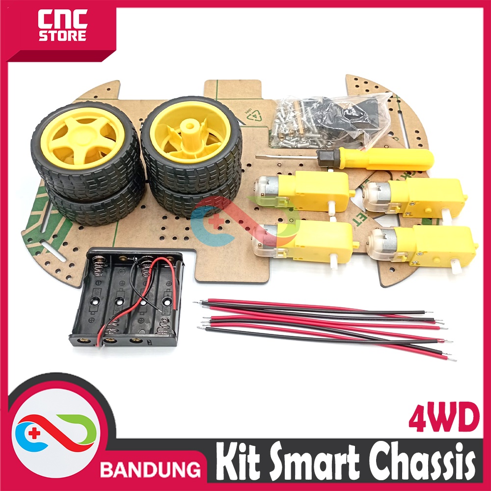 Jual KIT SMART CHASSIS 4WD WHEEL DRIVE RC ARDUINO RASPBERRY ABS ...