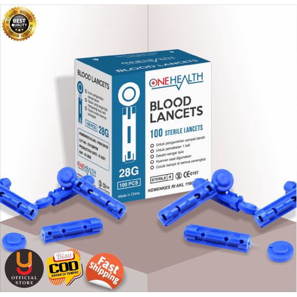 Jual Ecer Universal Blood Lancet 28G OneHealth Jarum Bekam Alat Ambil ...