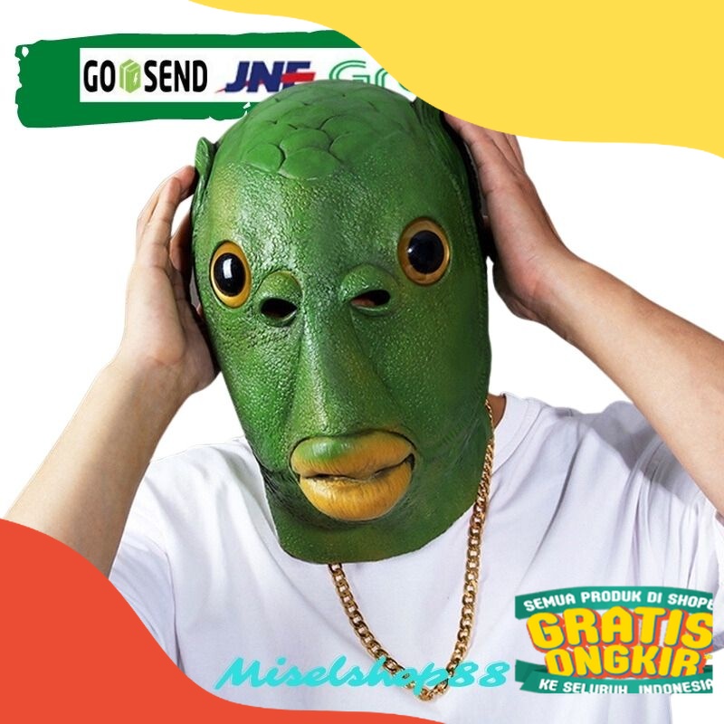 Jual TOPENG ALIEN HALLOWEEN, MASK VOGUE HALLOWEEN, TOPENG TIKTOK IKAN ...