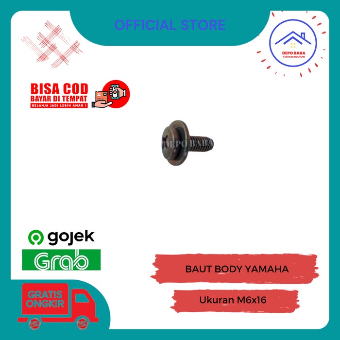 Jual Baut Cover Baut Ring Body Ukuran Drat Baut M6x16 Yamaha | Shopee ...