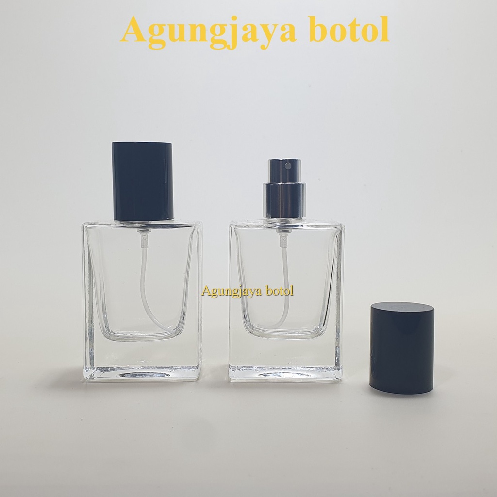 Jual Botol Kaca 30 Ml Petak Screw Cap Black / Botol Parfum / Botol Kaca ...