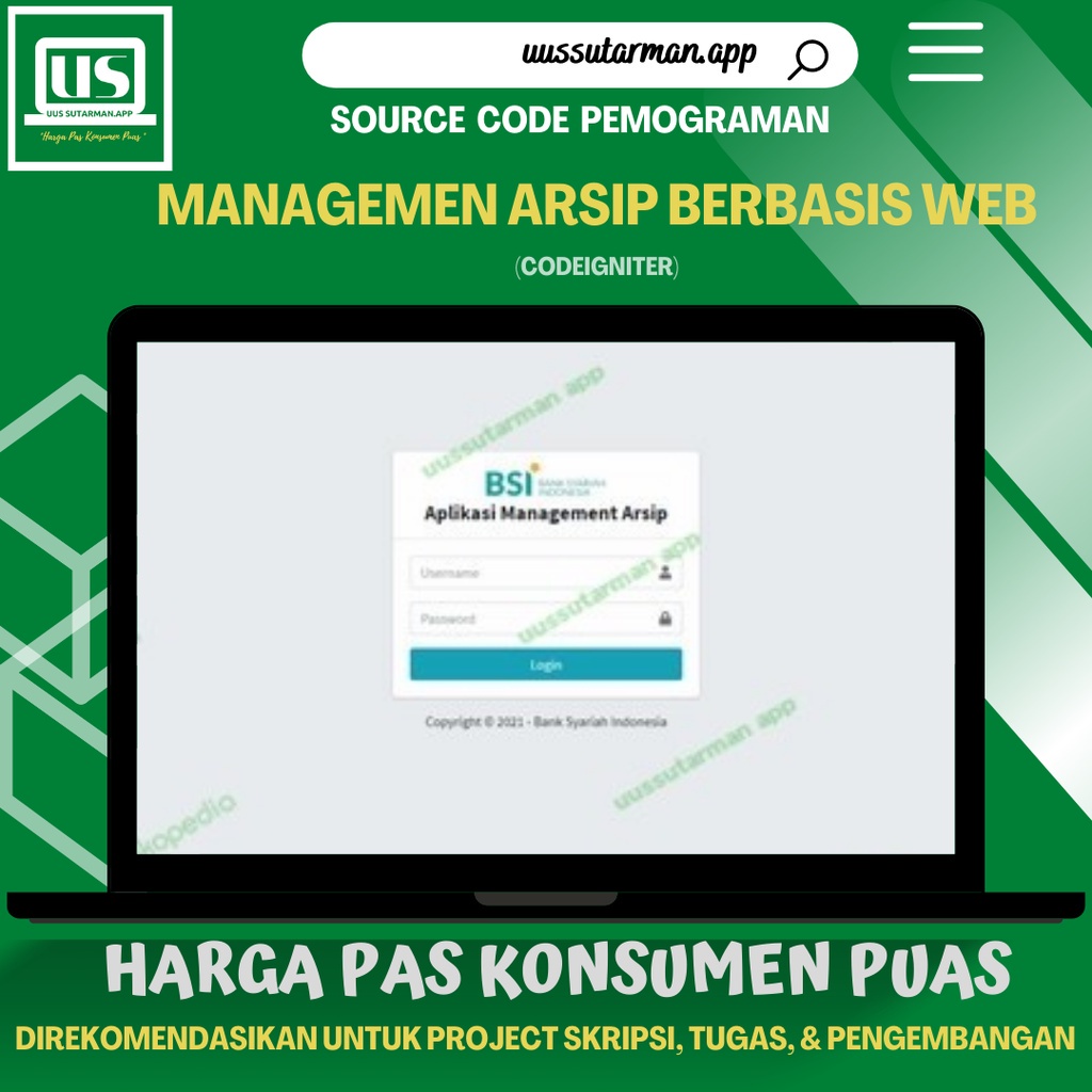 Jual Source Code Aplikasi Managemen Arsip Berbasis Web (Codeigniter ...