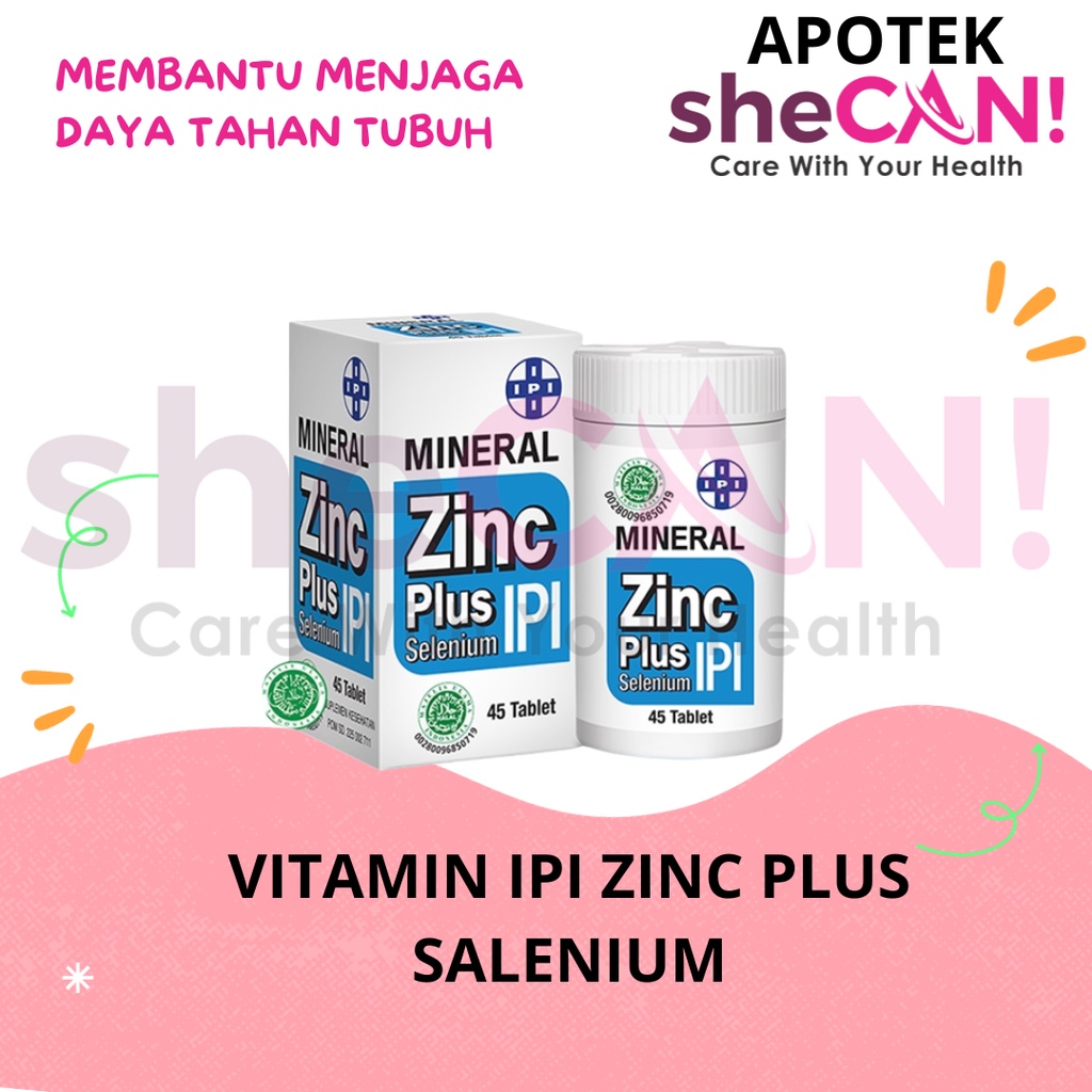 Jual Vitamin IPI Zinc Plus Mineral Selenium BOTOL | Shopee Indonesia