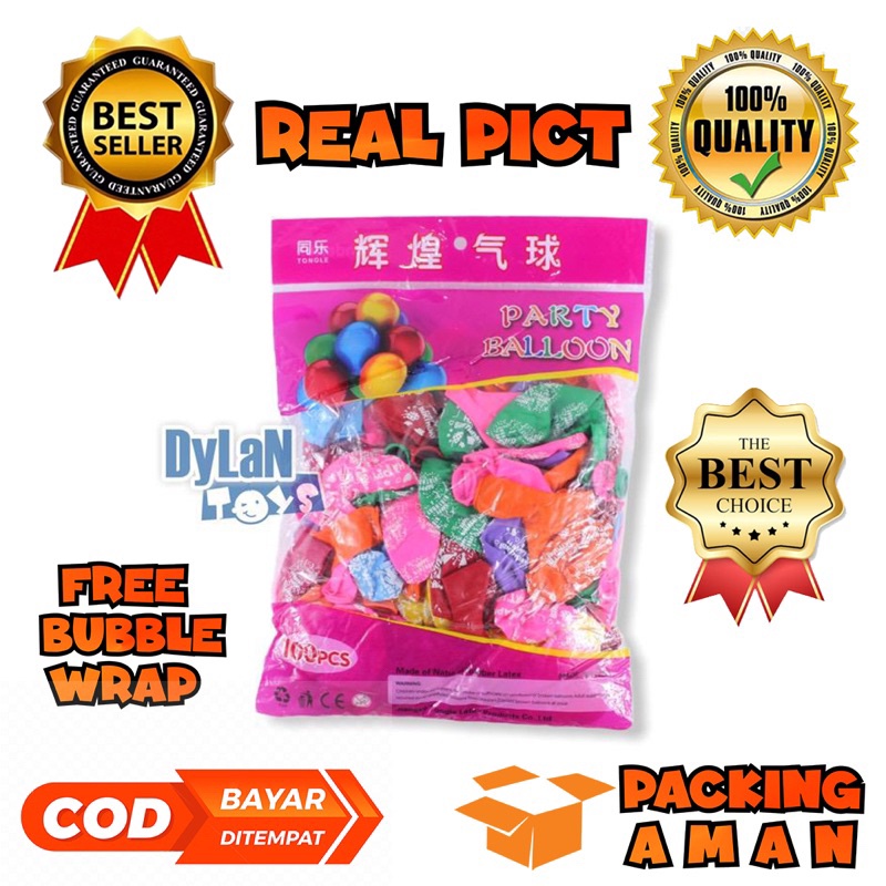 Jual PROMO BISA COD BALON HAPPY BIRTHDAY TIUP KARET ISI 100PCS PARTY ...