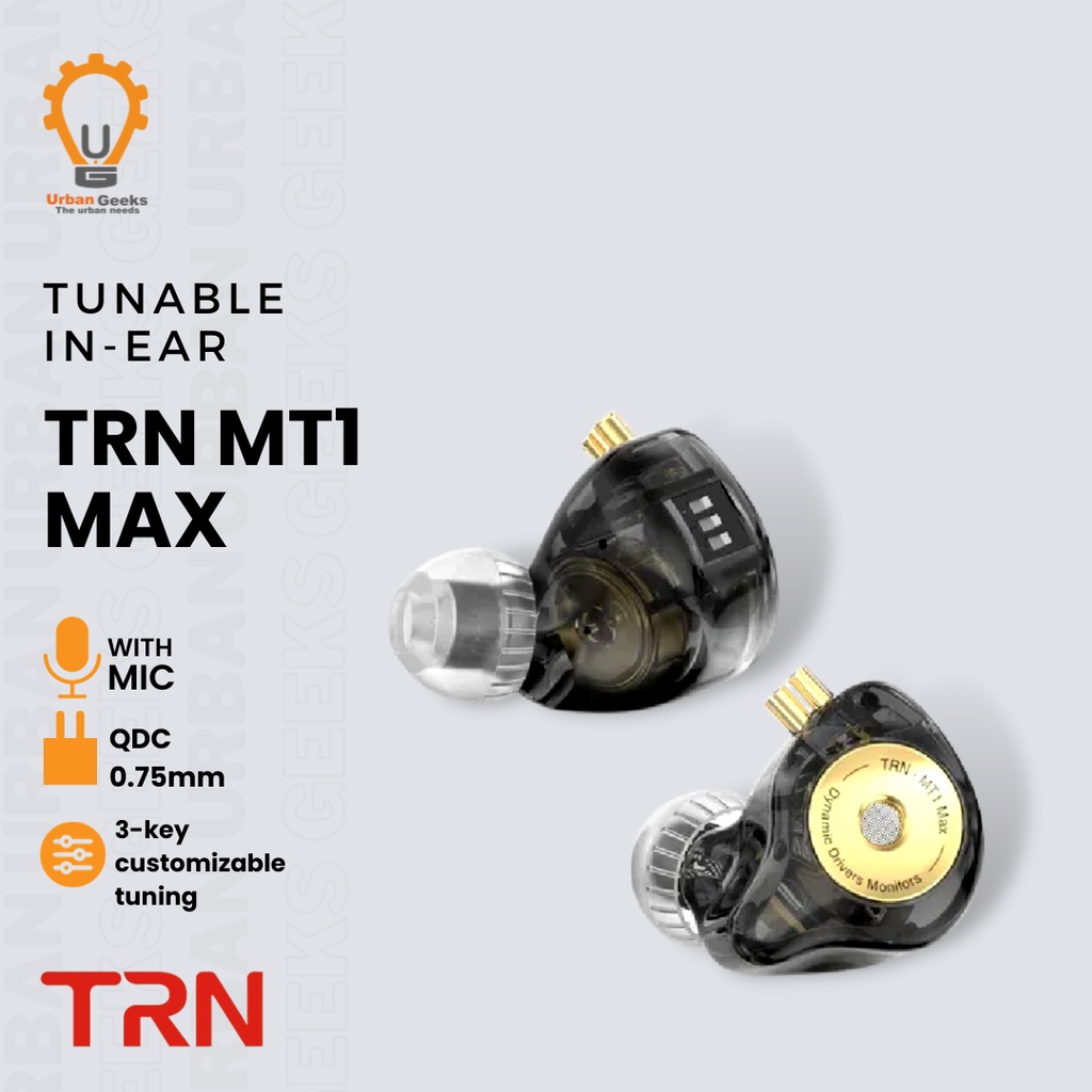 Jual TRN MT1 MAX Tuning HiFi Earphone Dual Magnet Driver Headset IEM ...