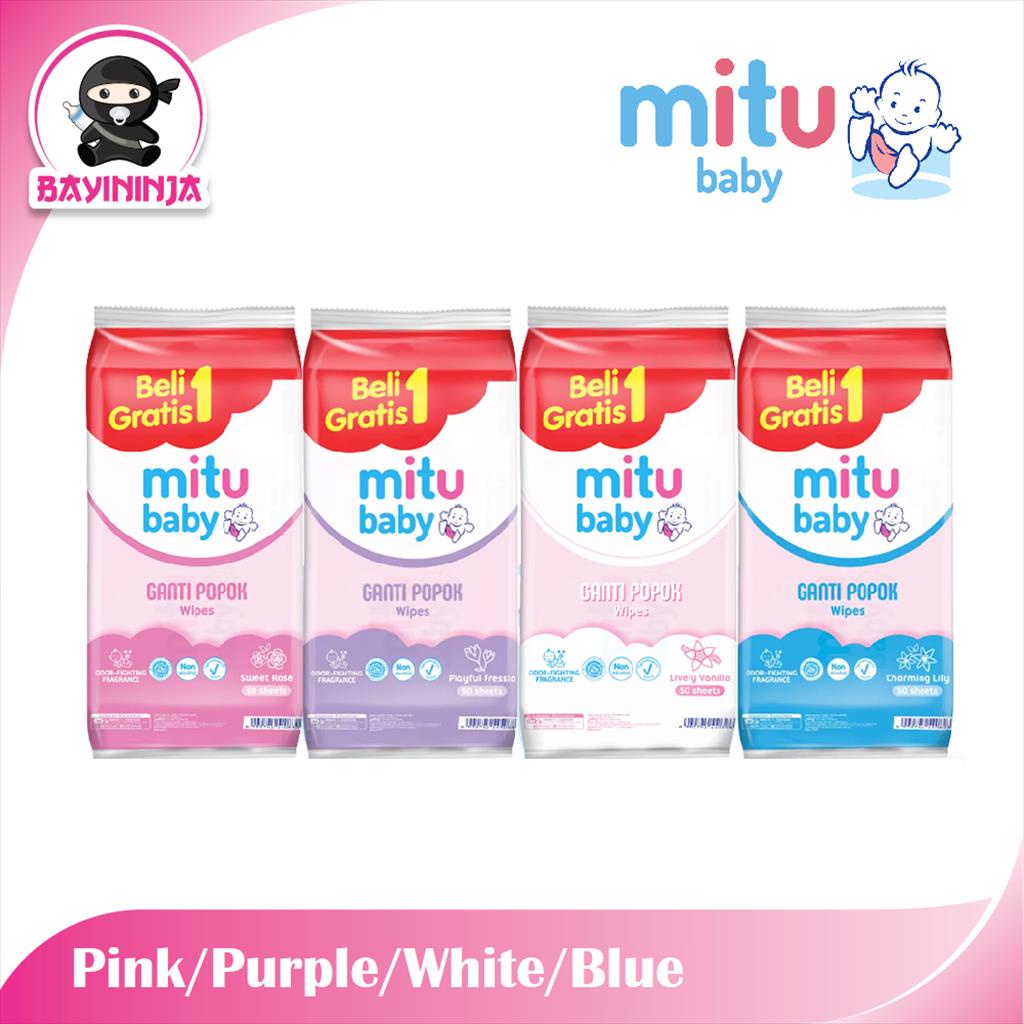 Jual Mitu Baby Wipes Extra Thick 50 s B1G1 | Shopee Indonesia