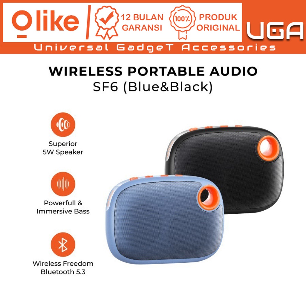 Jual OLIKE SF6 Speaker Wireless Portable Bluetooth 5.3 Stereo 30H Play ...